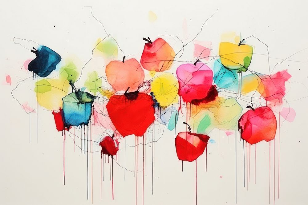 Apples art abstract painting. | Premium Photo Illustration - rawpixel