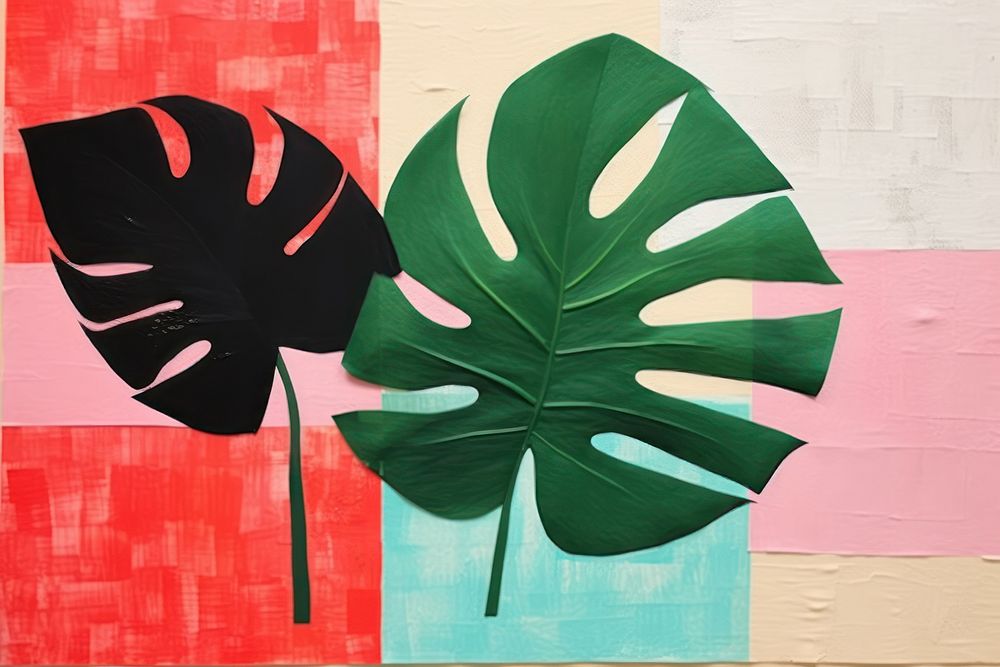 Monstera art painting plant. | Free Photo Illustration - rawpixel