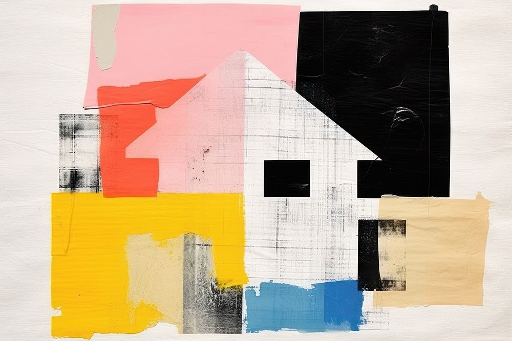 Modern house collage art painting. | Free Photo Illustration - rawpixel