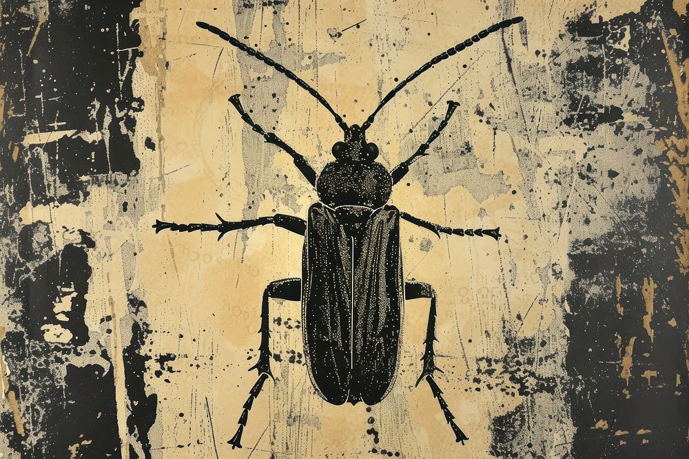 Silkscreen paper Insect insect backgrounds | Premium Photo Illustration ...