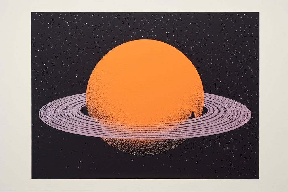 Silkscreen paper saturn nature yellow | Premium Photo Illustration ...