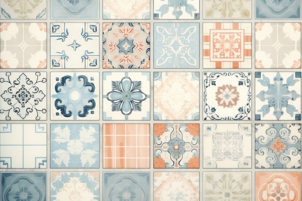 Pastel tiles pattern backgrounds repetition. | Premium Photo - rawpixel