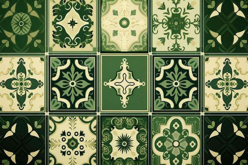 Green tiles pattern backgrounds art. | Premium Photo - rawpixel