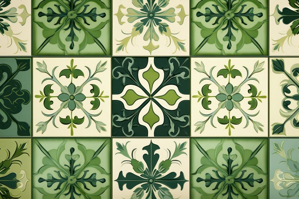 Green tiles pattern backgrounds art. | Premium Photo - rawpixel
