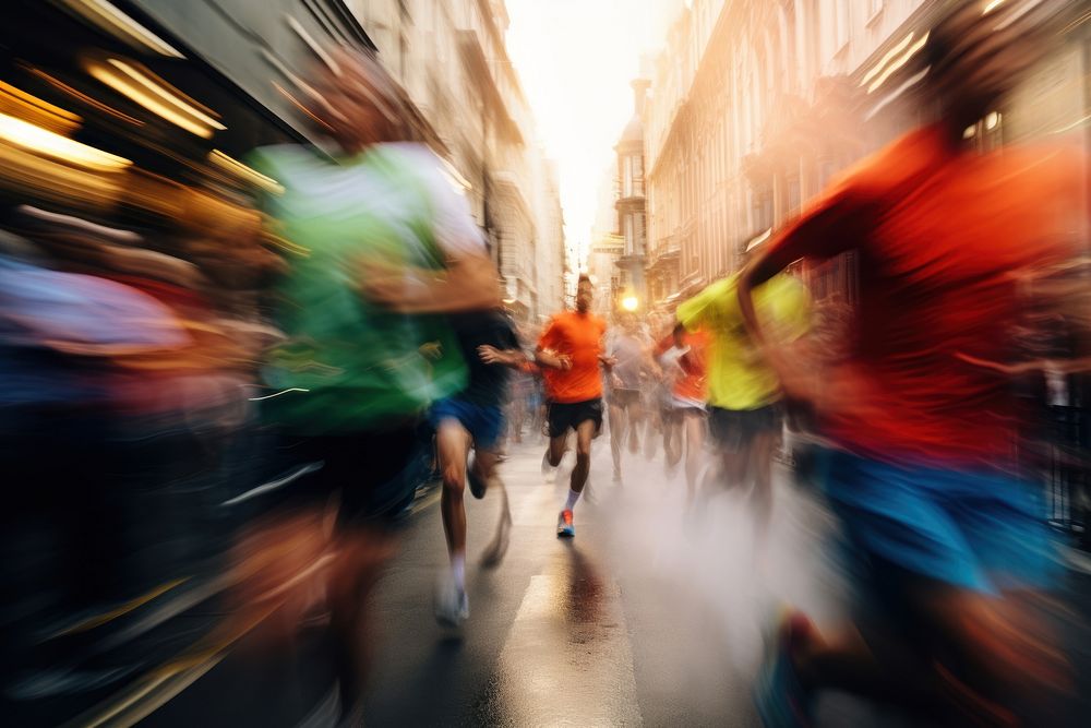 Marathon runners street marathon running. | Premium Photo - rawpixel