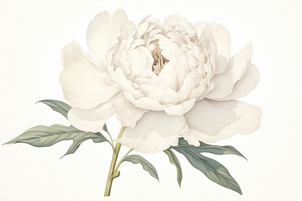 Botanical illustration peony drawing flower | Premium Photo ...