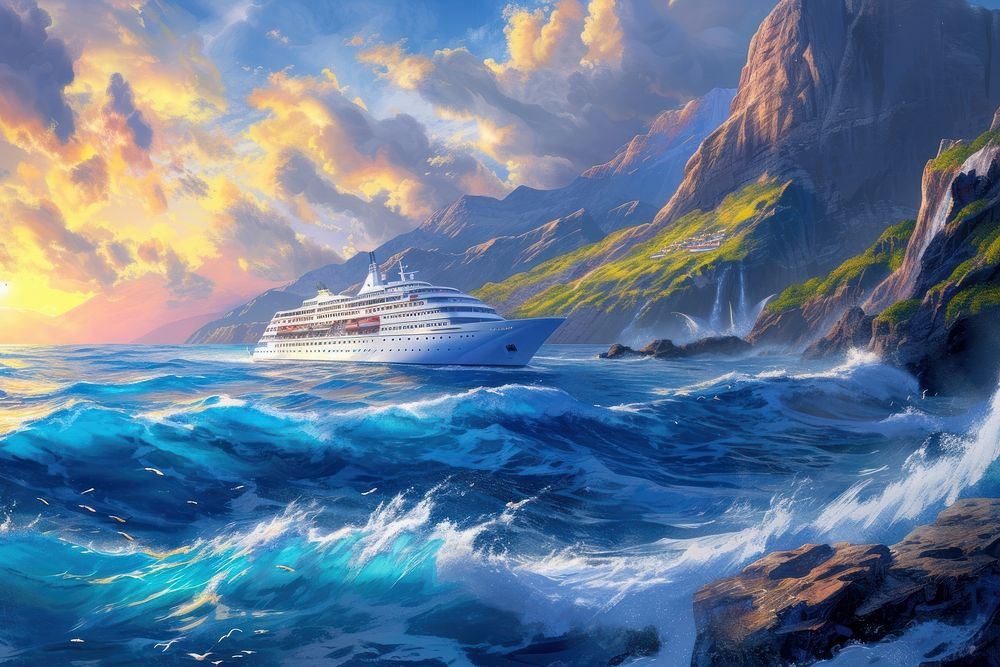 Nature nature ship sea. | Premium Photo Illustration - rawpixel