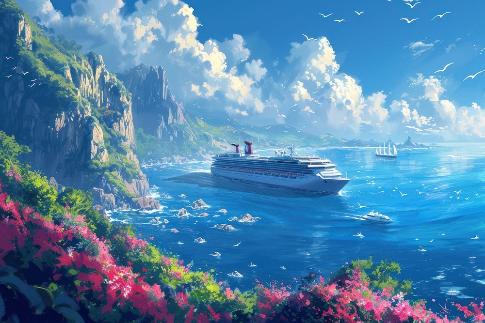 Nature nature ship sea. | Premium Photo Illustration - rawpixel