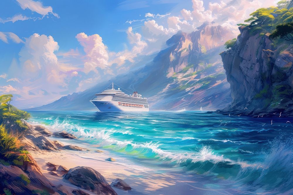 Nature nature ship sea. | Premium Photo Illustration - rawpixel
