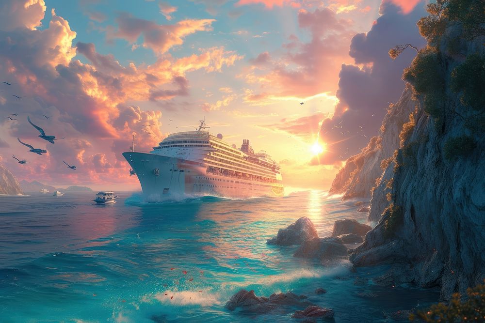 Nature nature ship sea. | Premium Photo Illustration - rawpixel