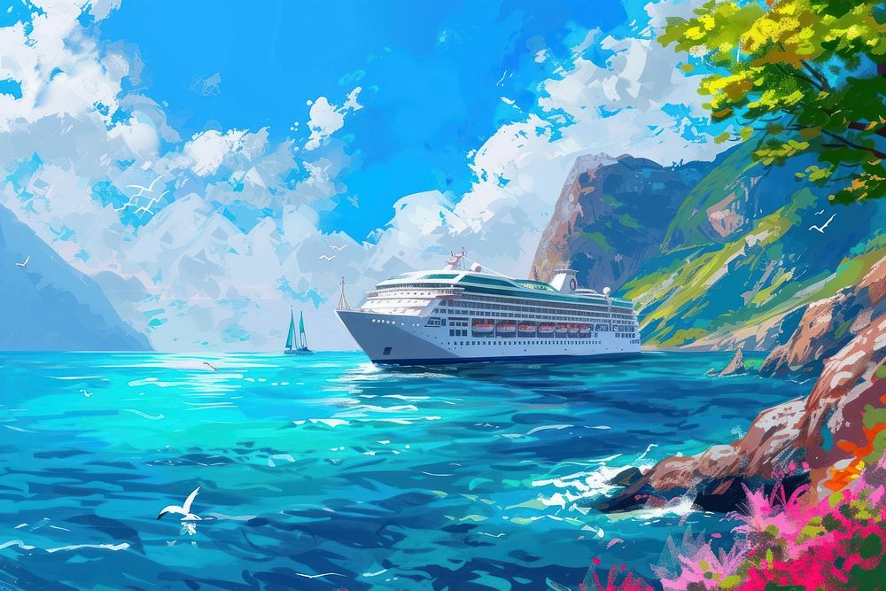 Nature nature ship sea. | Premium Photo Illustration - rawpixel