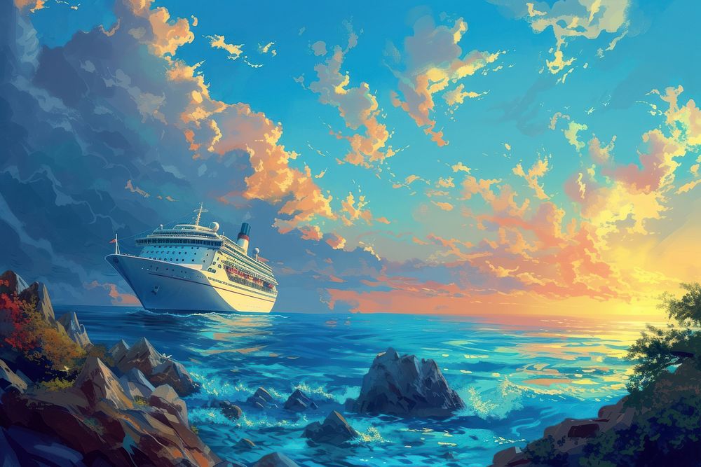 Nature nature ship sea. | Premium Photo Illustration - rawpixel