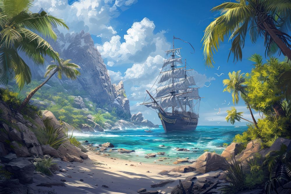 Nature nature ship sea. | Premium Photo Illustration - rawpixel