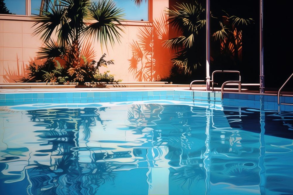 Pool water aesthetic architecture outdoors | Premium Photo Illustration ...
