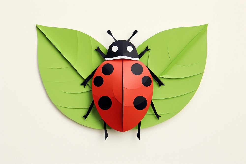 Lady bug leaf art animal. | Premium Photo Illustration - rawpixel