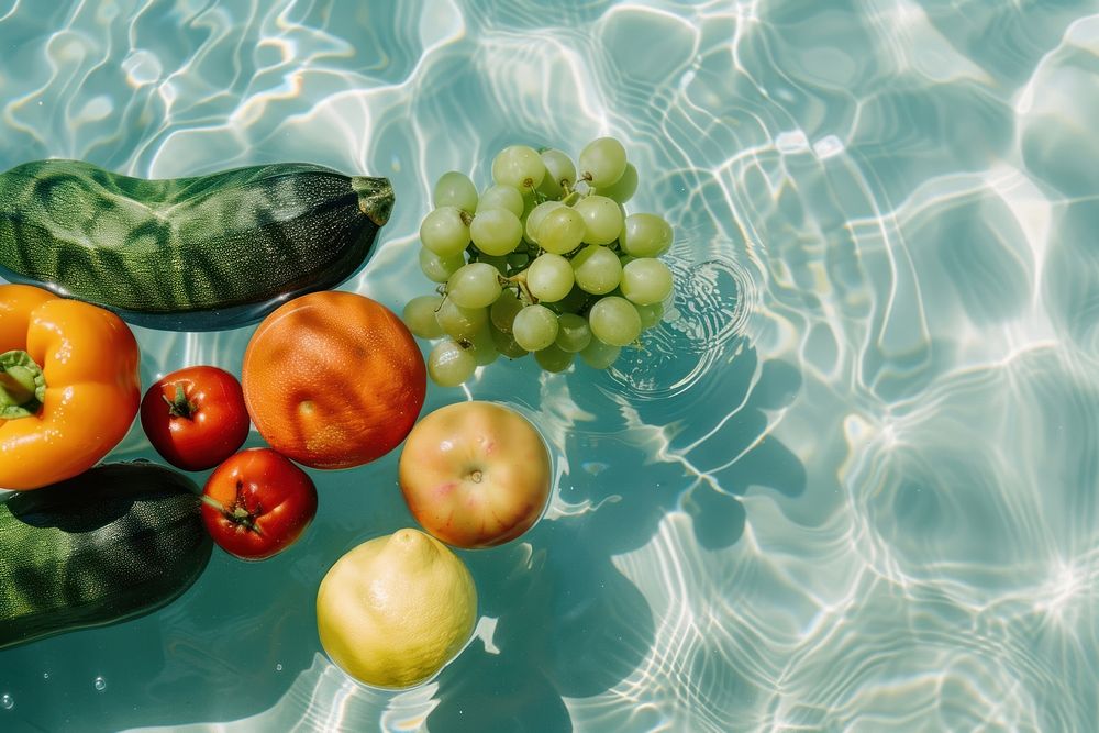 Vegetables and fruits swimming plant | Premium Photo - rawpixel