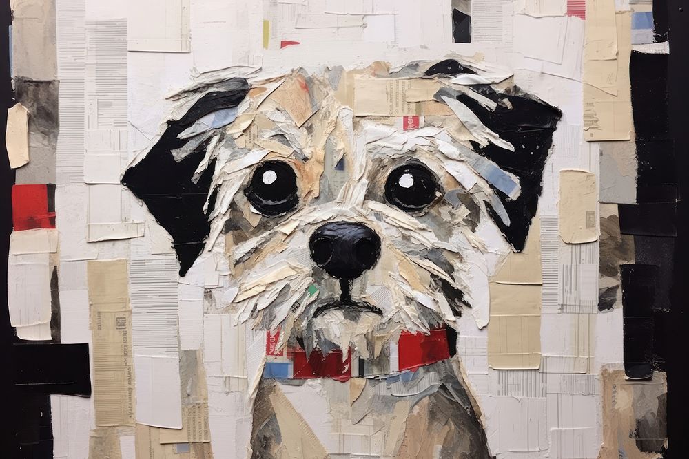 Dog collage art painting | Free Photo Illustration - rawpixel