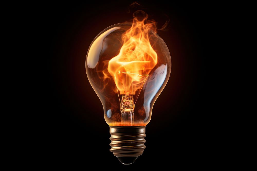 Light bulb lightbulb fire flame. | Free Photo - rawpixel