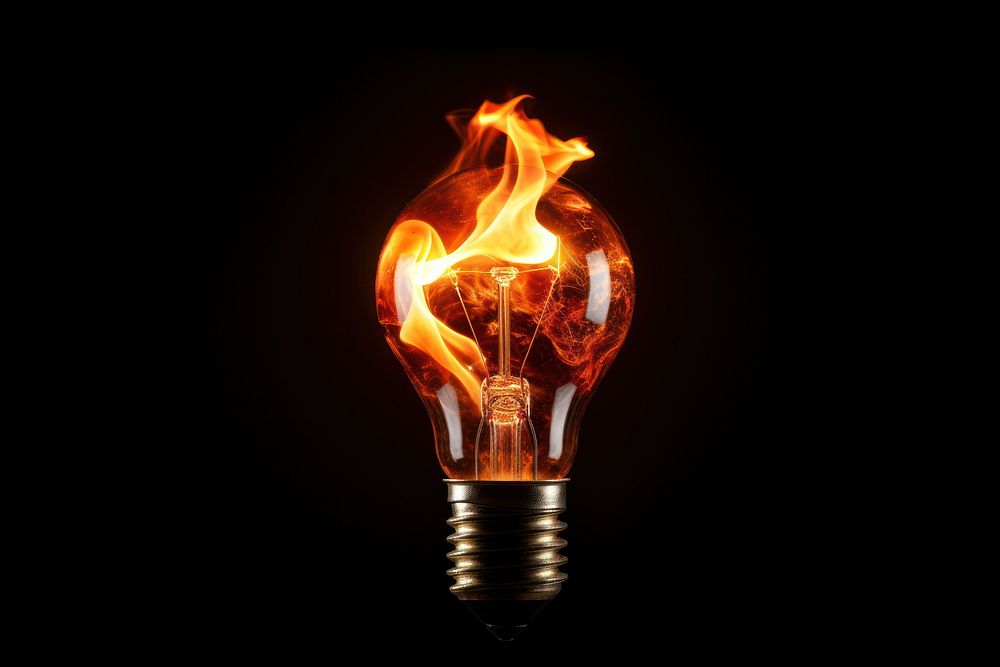 Light bulb lightbulb fire flame. | Free Photo - rawpixel
