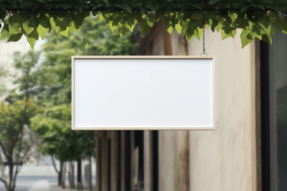 Hanging shop sign mock outdoors | Premium Photo - rawpixel