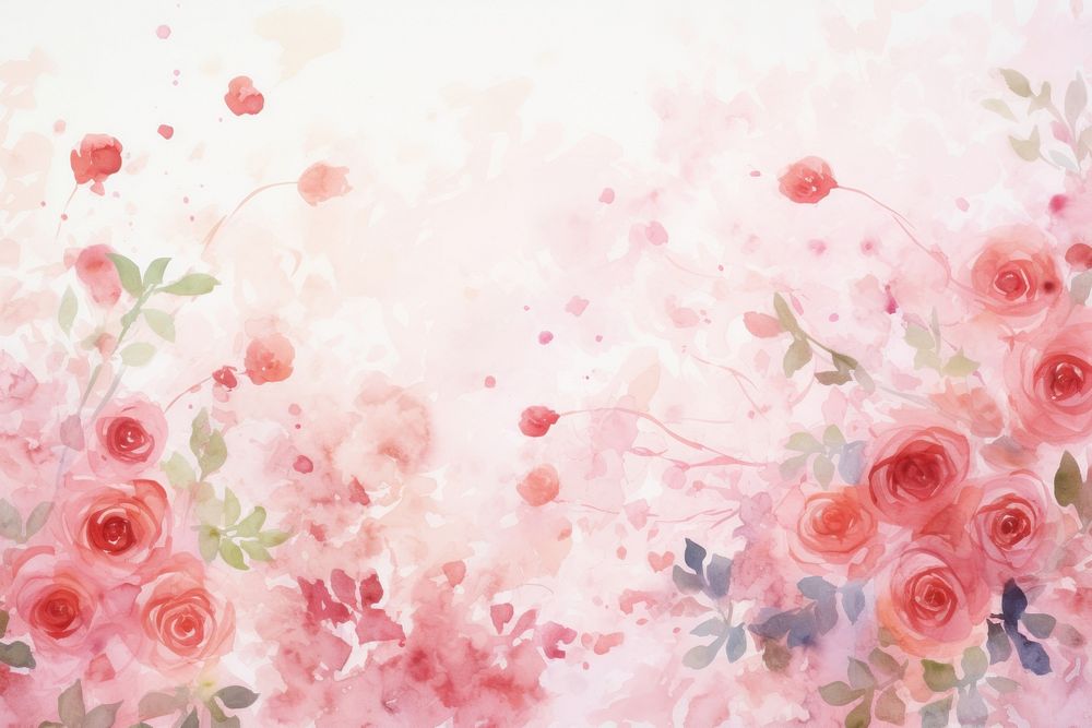 Field rose painting backgrounds pattern. | Free Photo Illustration ...