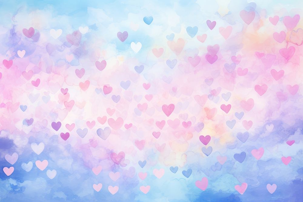 Pastel sky heart field backgrounds | Free Photo Illustration - rawpixel