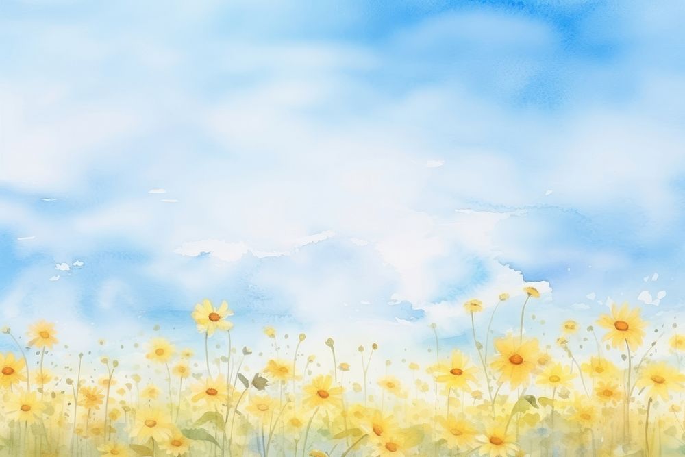 Flower sky backgrounds landscape. | Free Photo Illustration - rawpixel