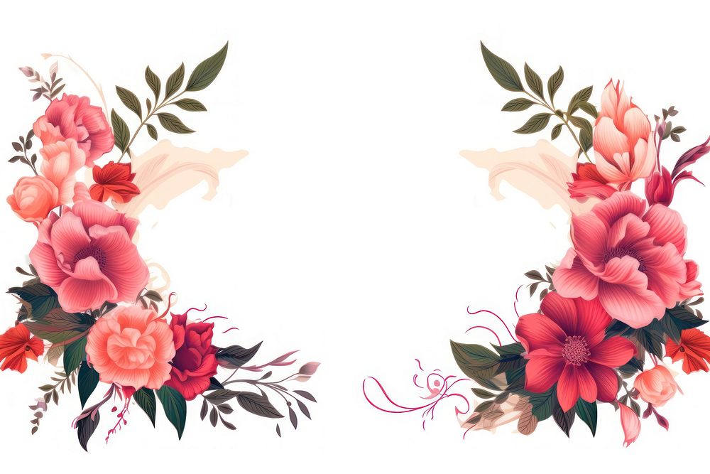 Border frame pattern flower plant. | Premium Photo Illustration - rawpixel