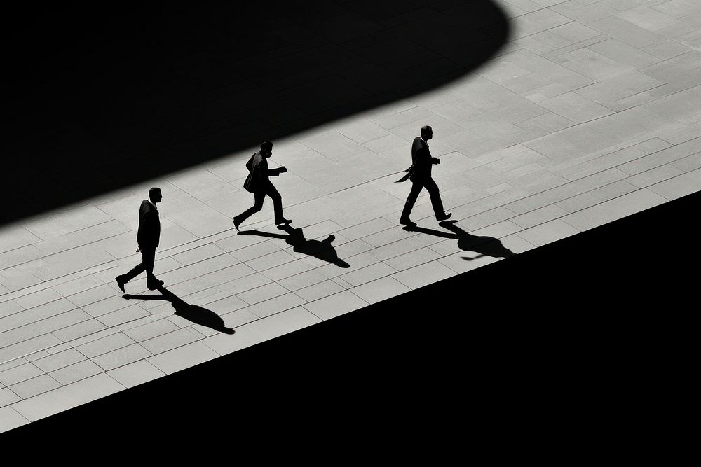 People chasing person running silhouette | Free Photo - rawpixel
