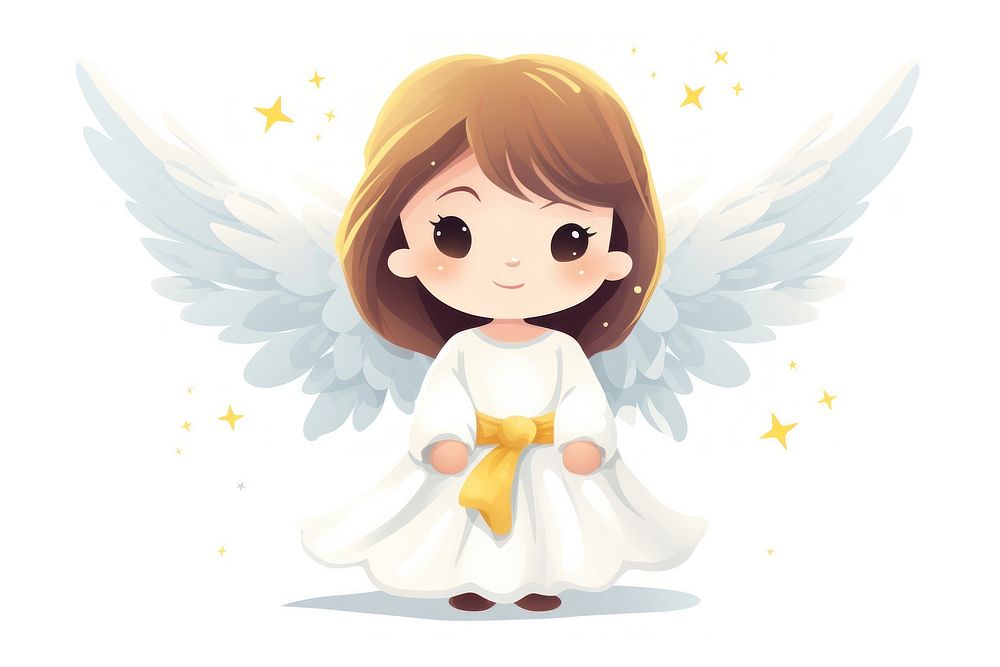 Cute little angel cartoon representation | Premium Photo Illustration ...