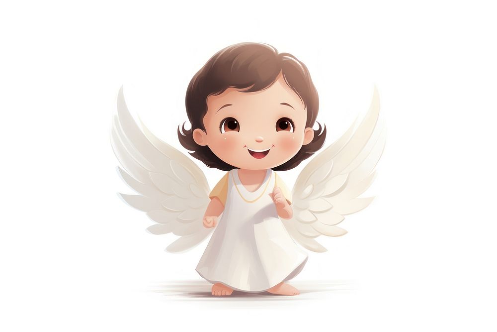 Cute little angel cartoon representation | Free Photo Illustration ...