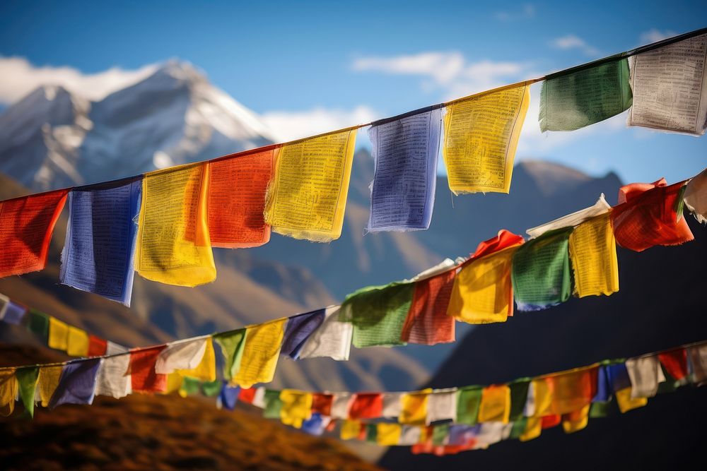 Tibetan prayer flags mountain outdoors | Premium Photo - rawpixel