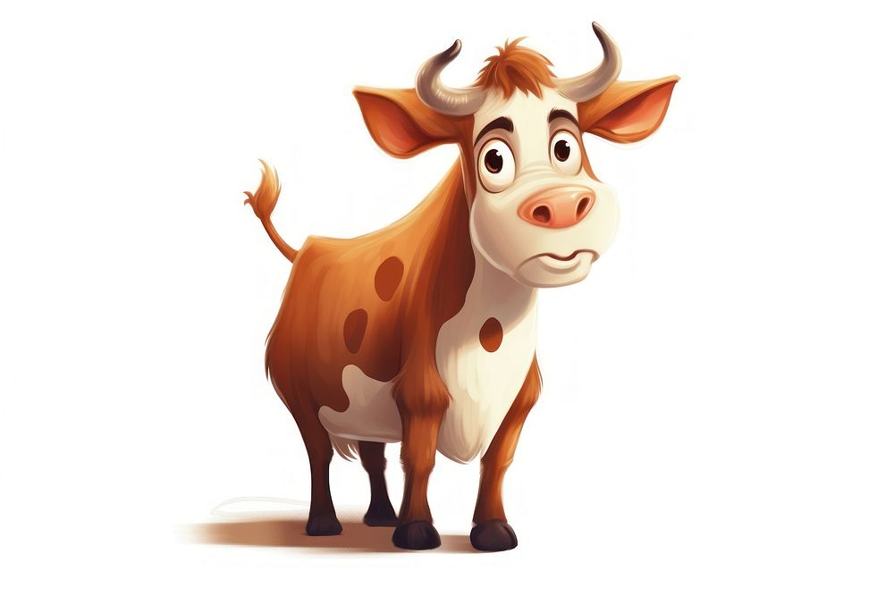 Cow character thinking concept animal | Free Photo Illustration - rawpixel