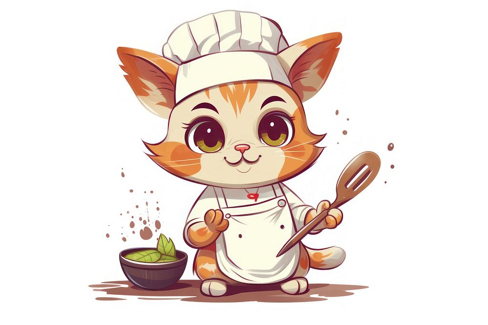 Cartoon drawing cute cook. | Free Photo Illustration - rawpixel