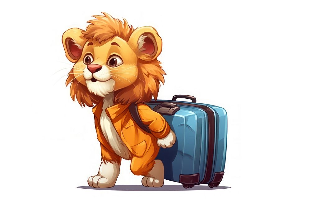 Suitcase animal luggage cartoon. | Free Photo Illustration - rawpixel