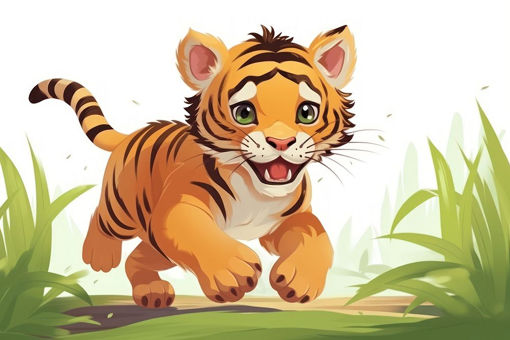 Animal tiger wildlife cartoon. | Premium Photo Illustration - rawpixel