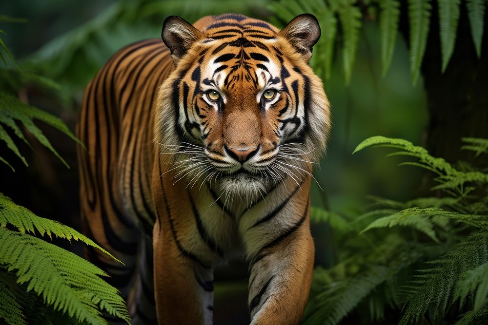Beautiful bengal tiger lush wildlife | Free Photo - rawpixel