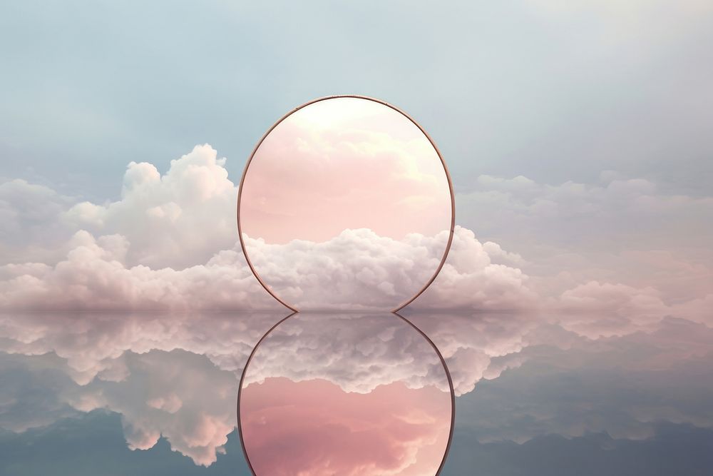 Photography mirror cloud outdoors nature. | Premium Photo Illustration ...