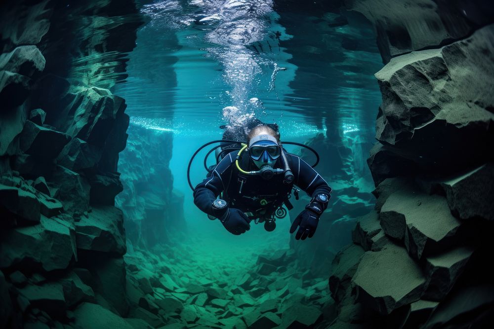 Cave diving underwater recreation adventure. | Premium Photo - rawpixel