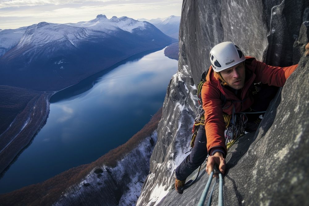 Free soloing recreation adventure climbing. | Premium Photo - rawpixel