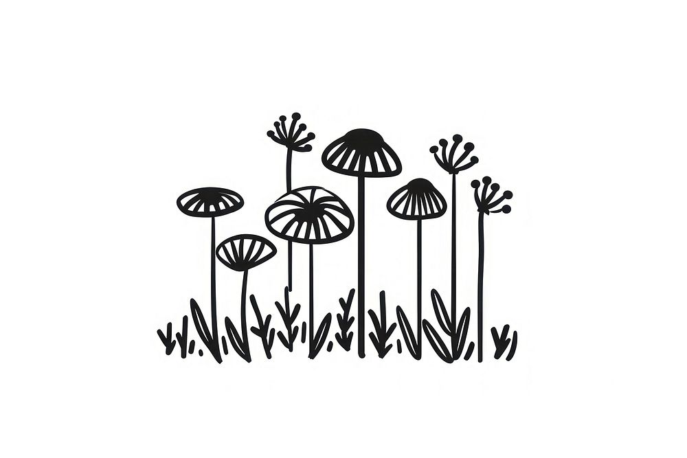Divider doodle mushroom drawing sketch | Free Photo Illustration - rawpixel