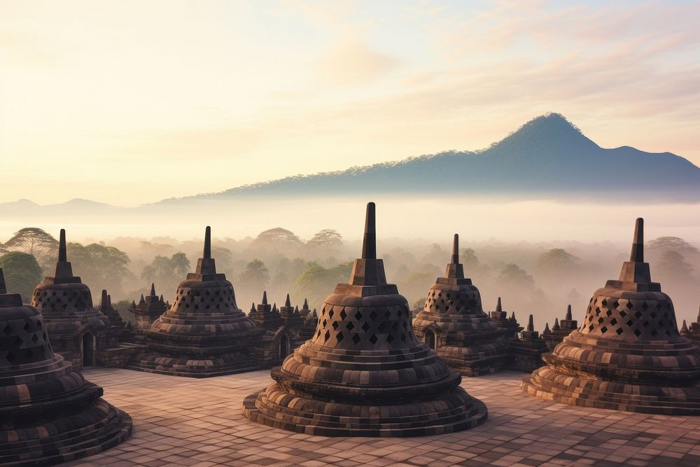 Borobudur Temple landscape outdoors nature. | Premium Photo - rawpixel