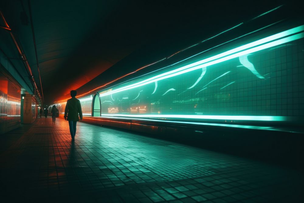 Subway light walking tunnel. | Premium Photo - rawpixel