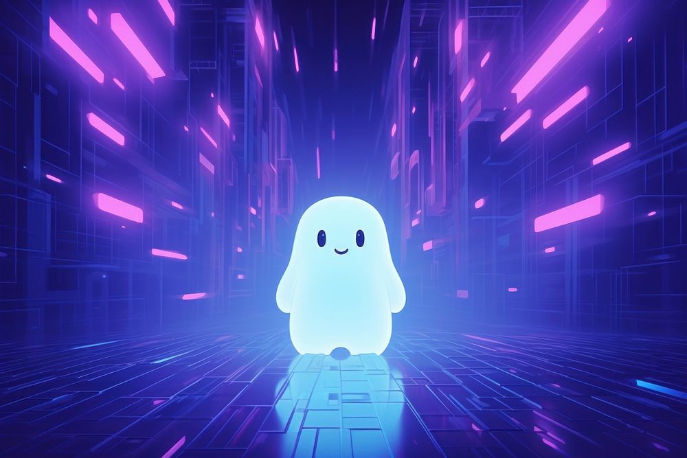 GHOST light blue representation. | Free Photo Illustration - rawpixel