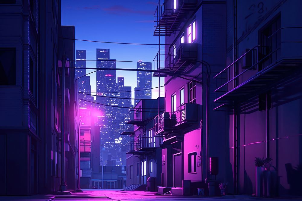 New york city purple architecture | Premium Photo Illustration - rawpixel