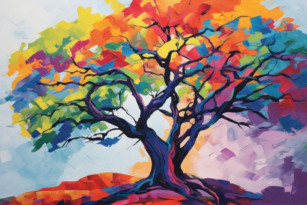Big tree painting plant art | Free Photo Illustration - rawpixel