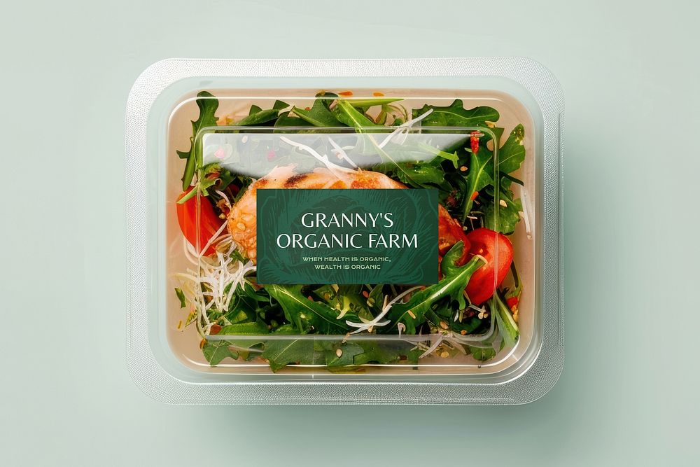 Salad box label mockup psd | Premium PSD Mockup - rawpixel
