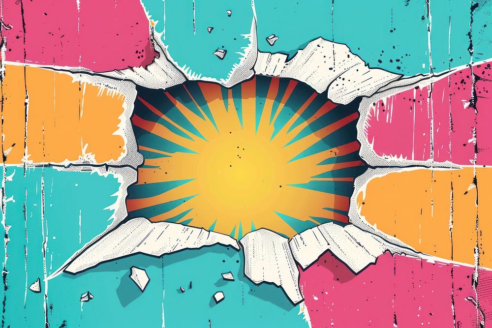 Comic break torn paper effect | Free Photo Illustration - rawpixel