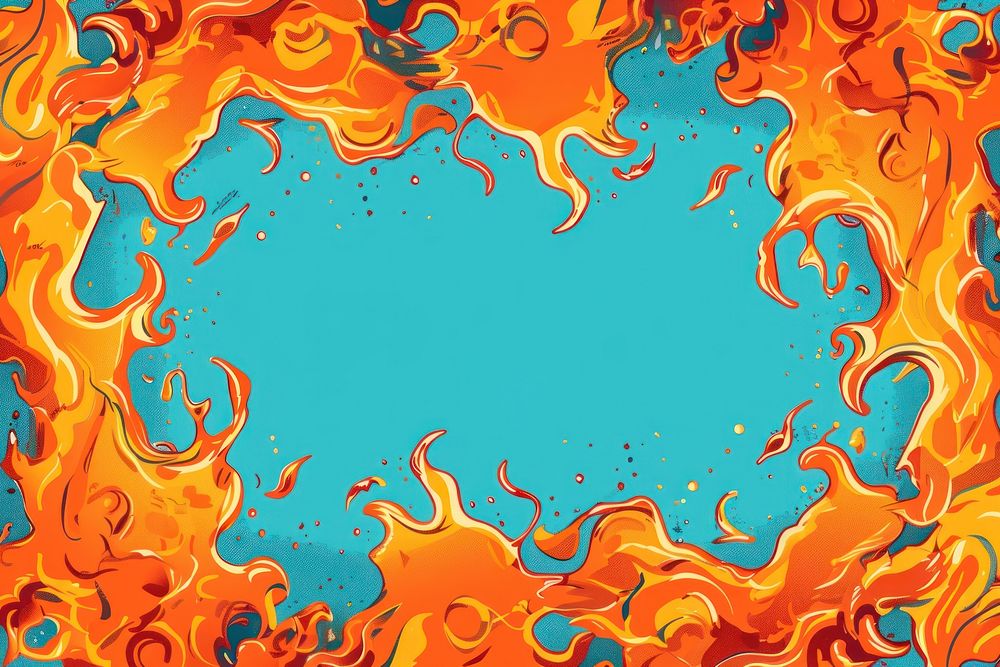 Comic fire border effect backgrounds | Premium Photo Illustration ...