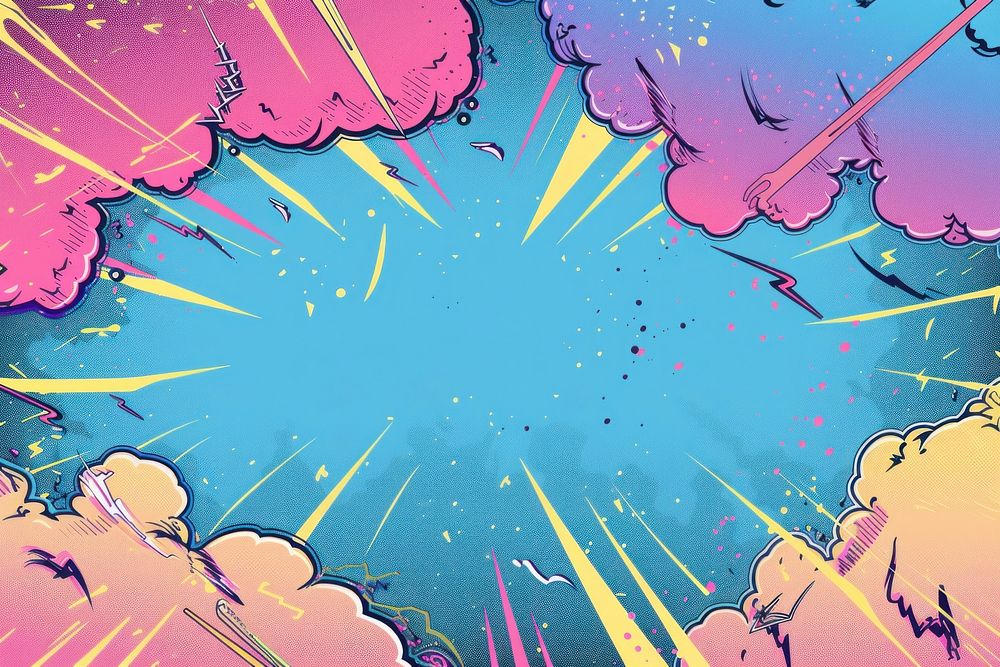 Comic thunder shock border effect | Premium Photo Illustration - rawpixel